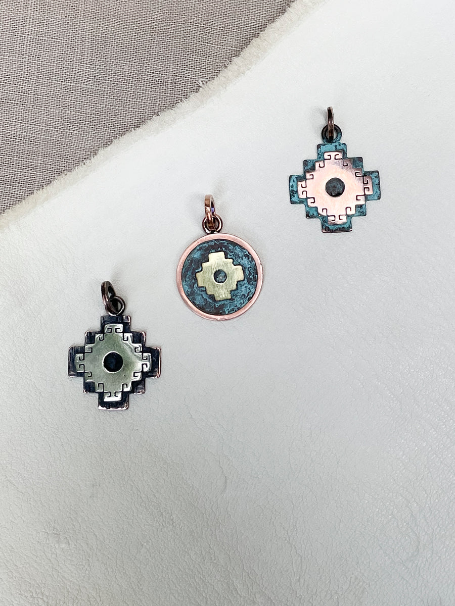 Chakana Copper Pendants *3 variants – Pacha Indigenous Art Collection